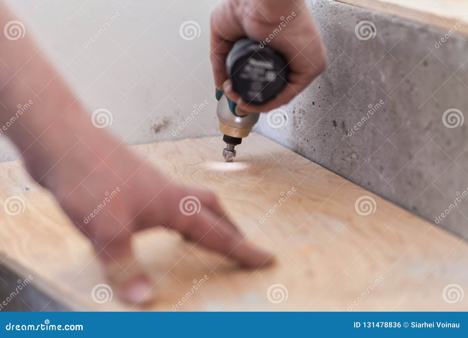 Production and Installation of Flax. Work of the Master Stock Photo ...