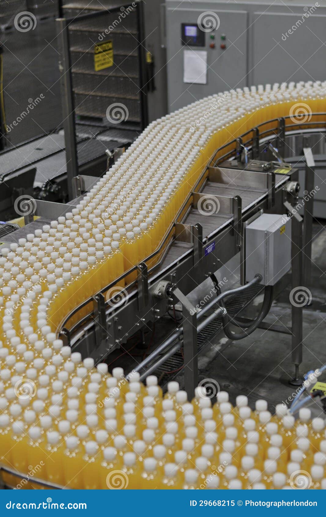 Production Line in a Bottling Factory Stock Image - Image of ...