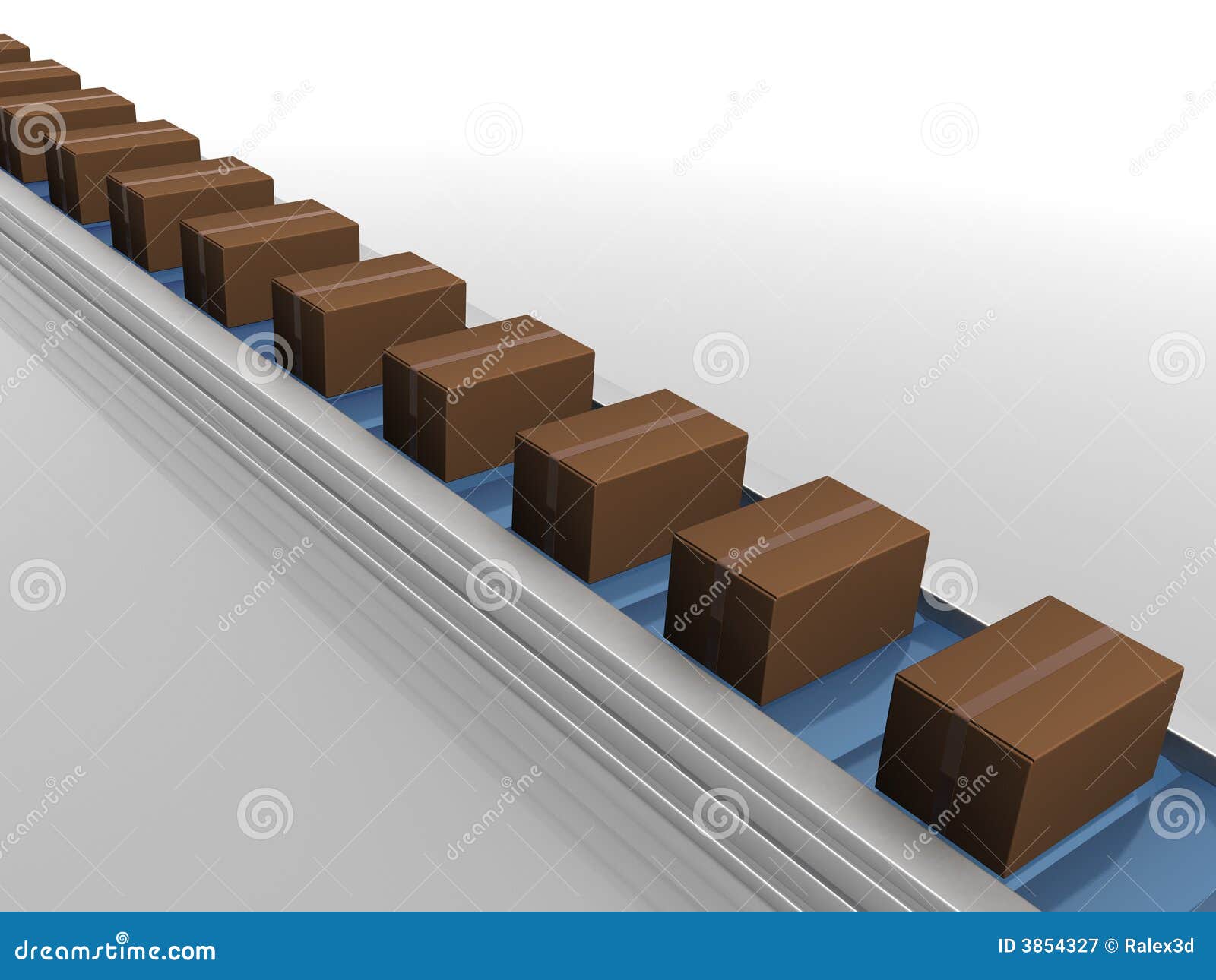 Production line with boxes stock illustration. Illustration of facility ...