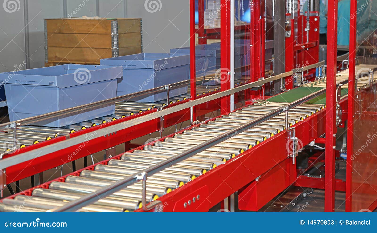 Production Line Conveyor stock image. Image of distribution - 149708031