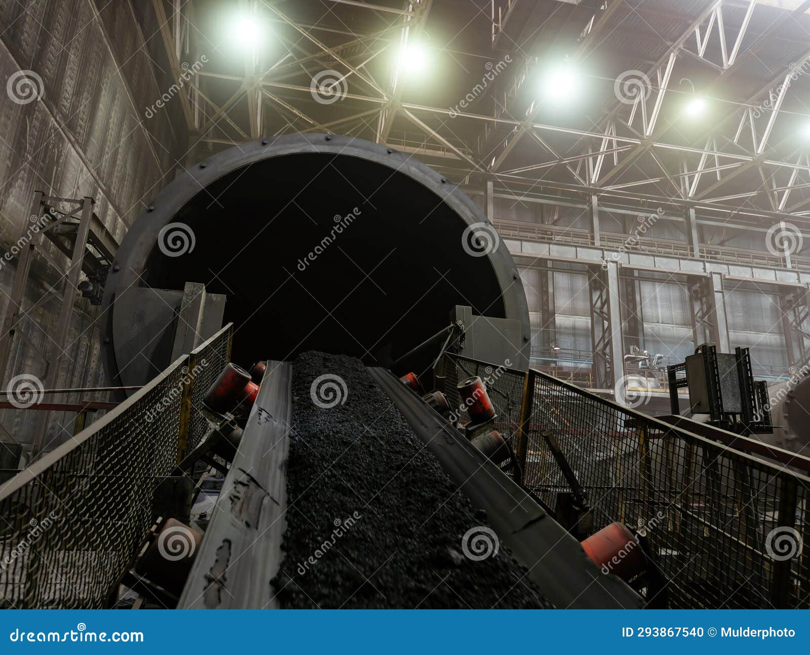Production Line of Iron Ore Pellets. Ore Rumbling Machines Stock Photo ...