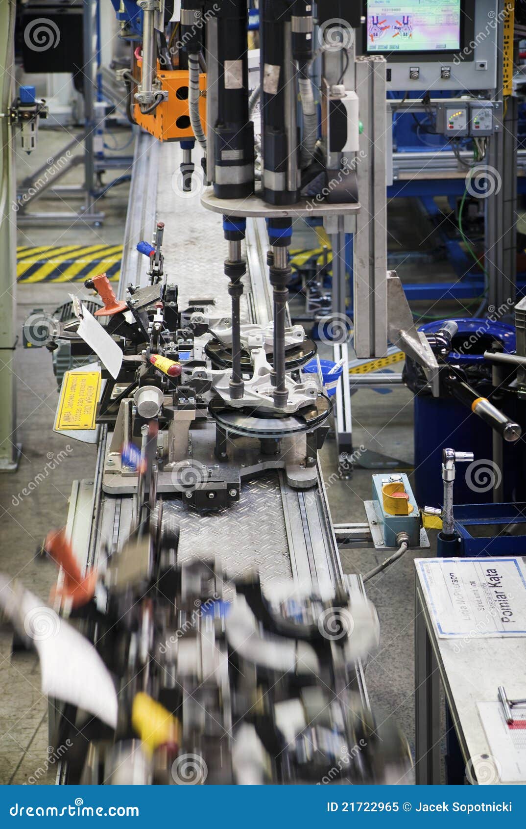 Production Line of MacPherson Suspension Stock Image - Image of ...