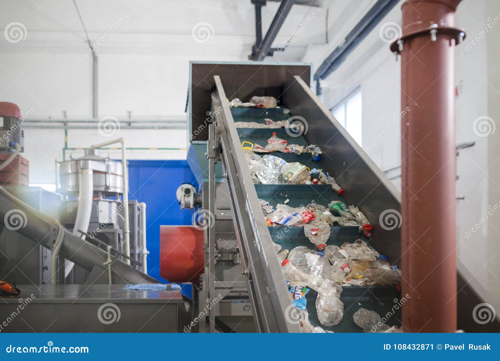 Production Line for the Processing of Plastic Waste in the Factory ...