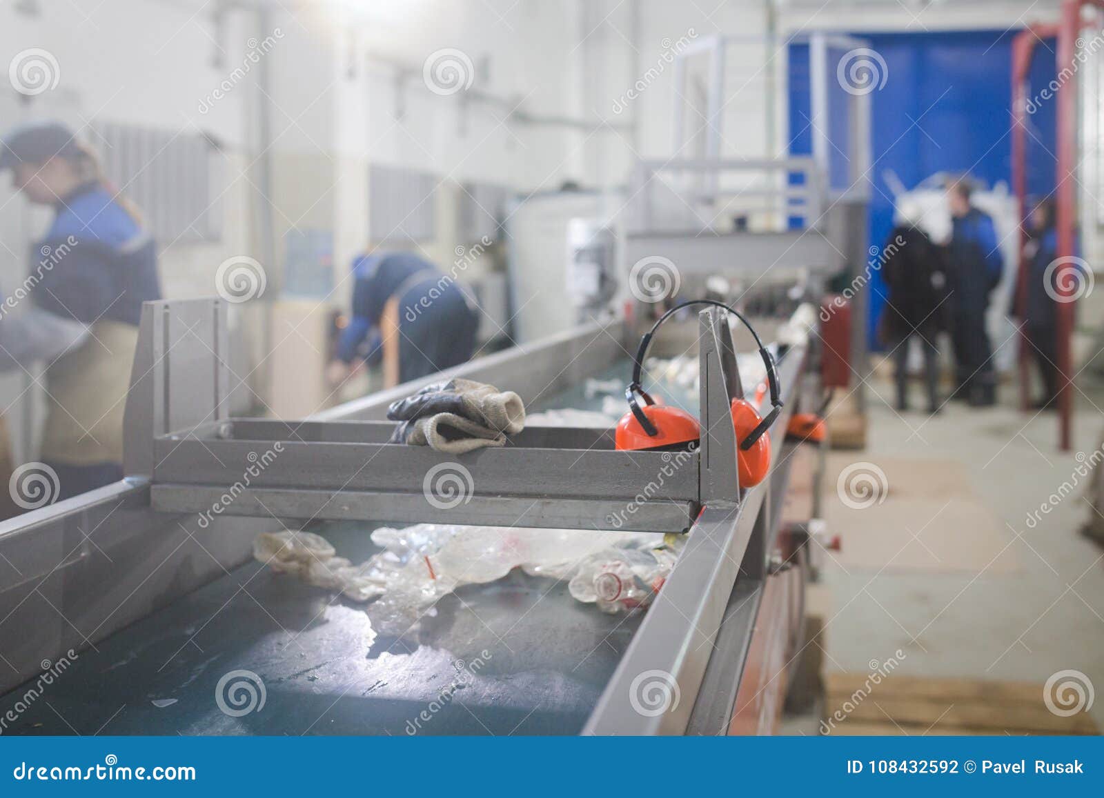 Production Line for the Processing of Plastic Waste in the Factory ...