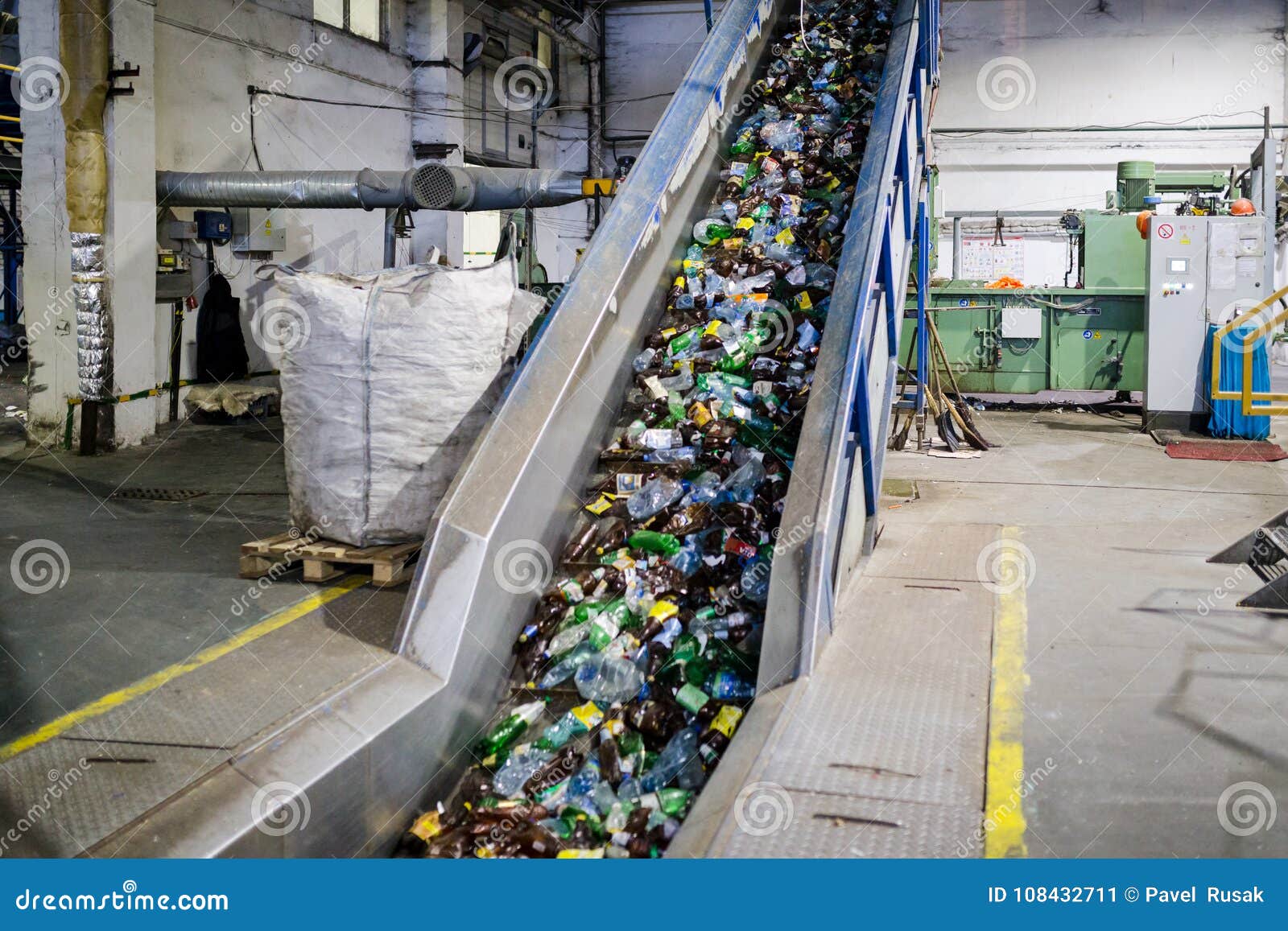 Production Line for the Processing of Plastic Waste in the Factory ...
