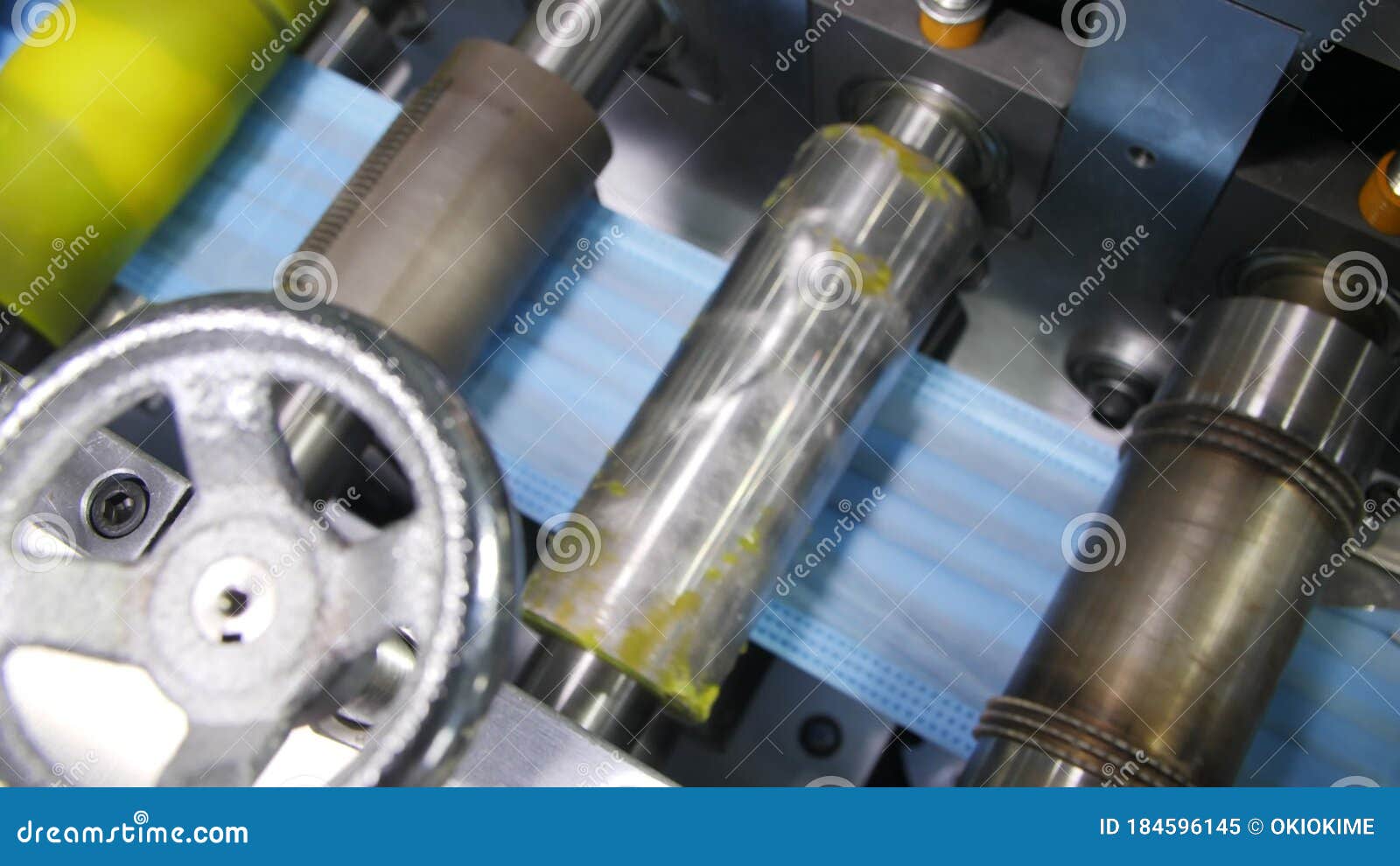 Production Line with Rollers Operates with Fabric for Masks Stock Video ...