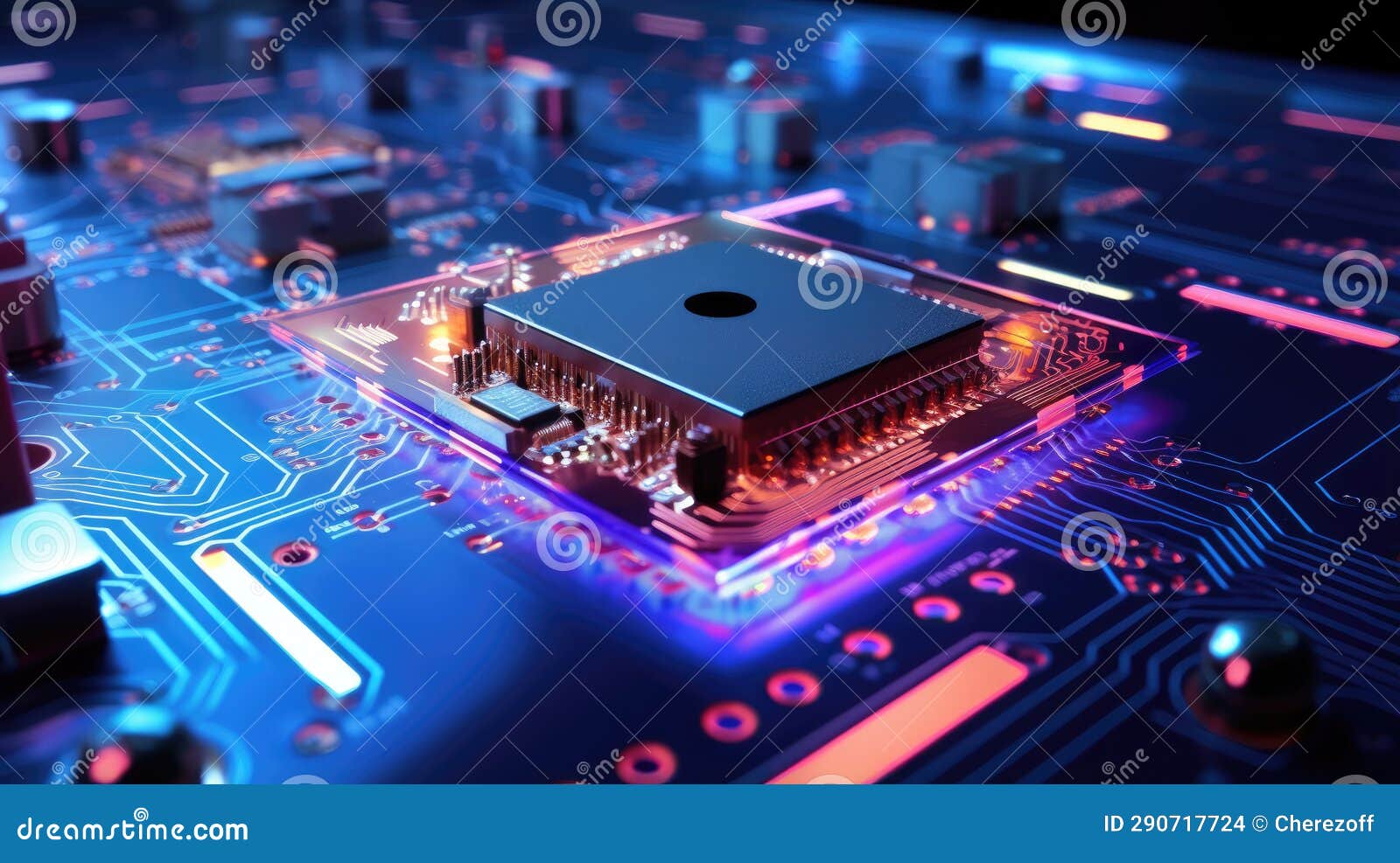 Production of a Modern Microprocessor Stock Photo - Image of ...