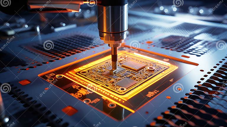 Production of a Modern Microprocessor Stock Photo - Image of innovation ...