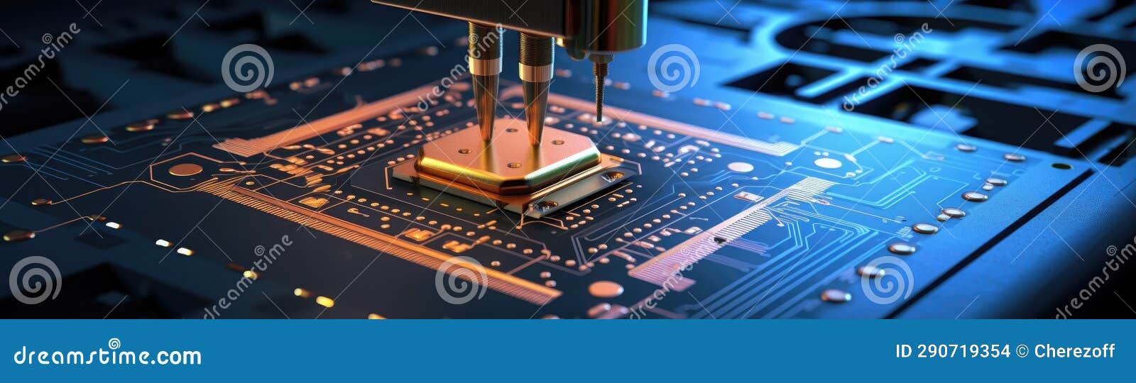 Production of a Modern Microprocessor Stock Photo - Image of technology ...