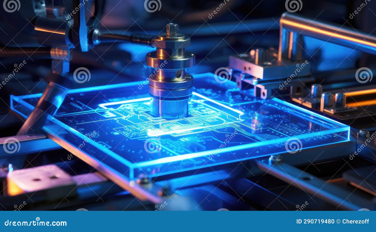 Production of a Modern Microprocessor Stock Photo - Image of ...