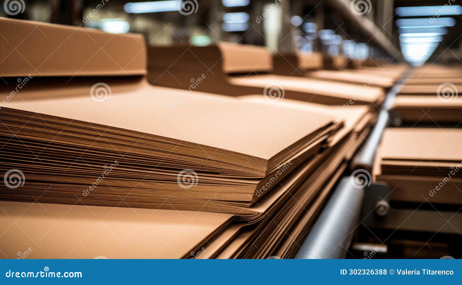 A Cardboard Sheets In Stack. Perforated Sheets Of Corrugated Cardboard ...