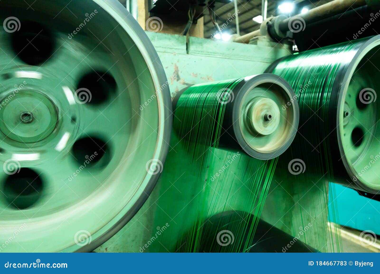 Production of Nylon Thread in a Factory Stock Image - Image of spool ...