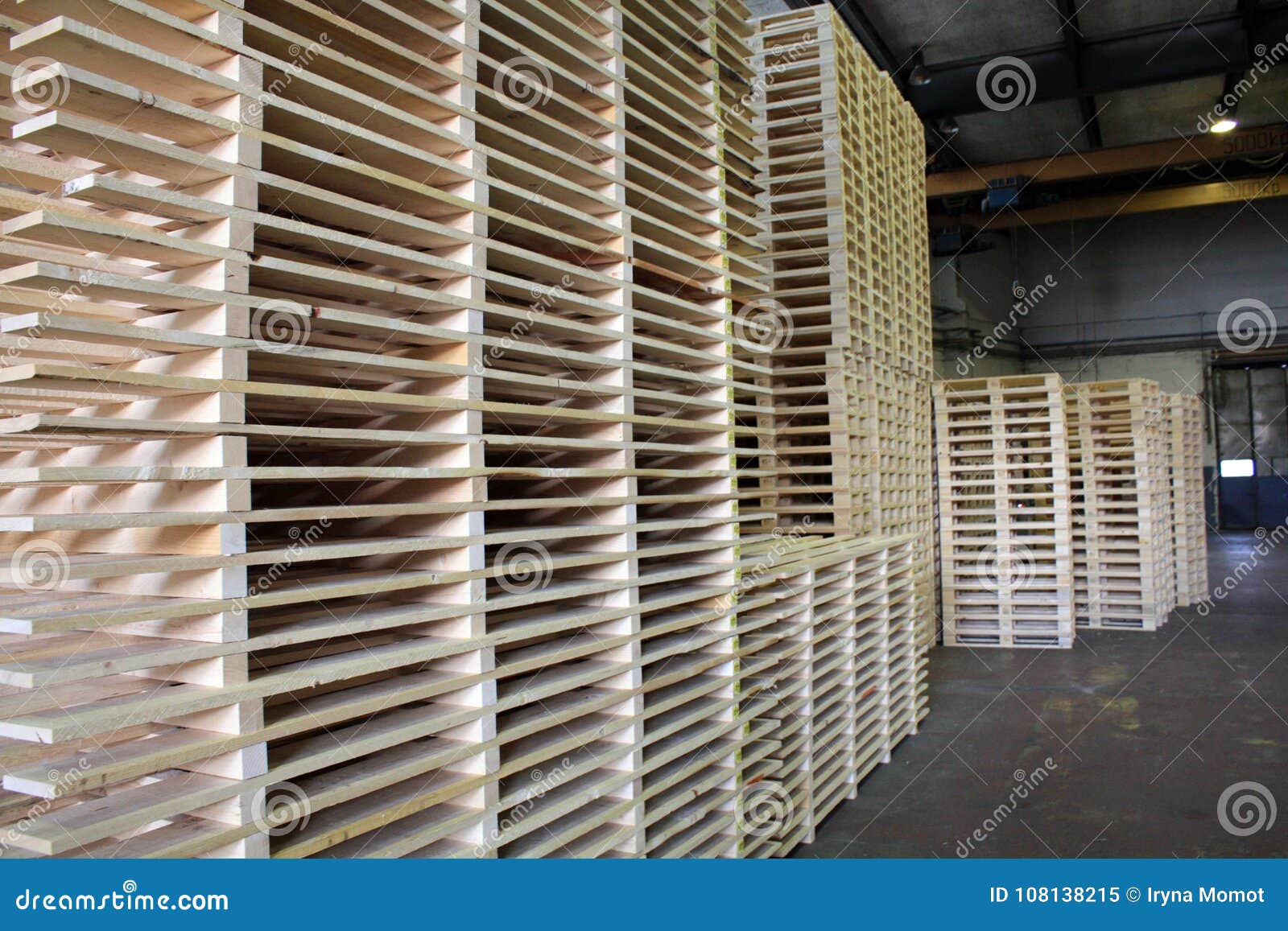 Production of Pallets in the Interior Stock Image - Image of site ...