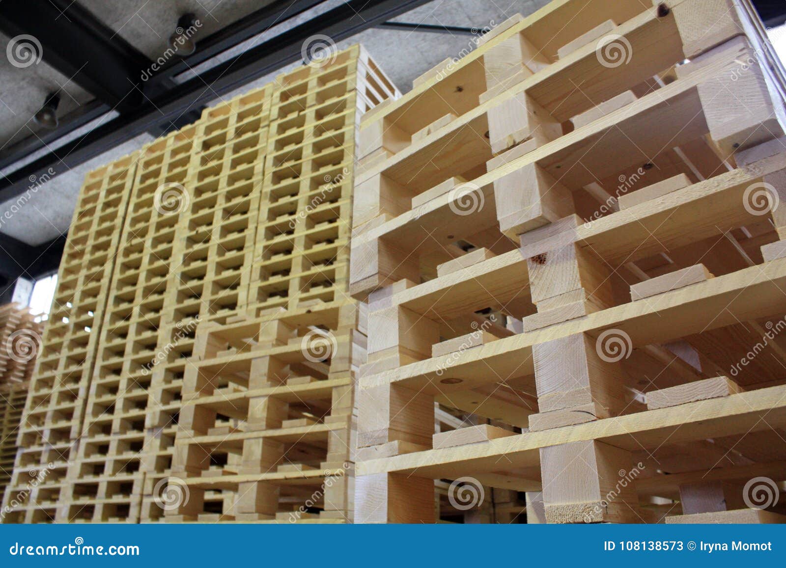 Production of Pallets in the Interior Stock Image - Image of lumber ...