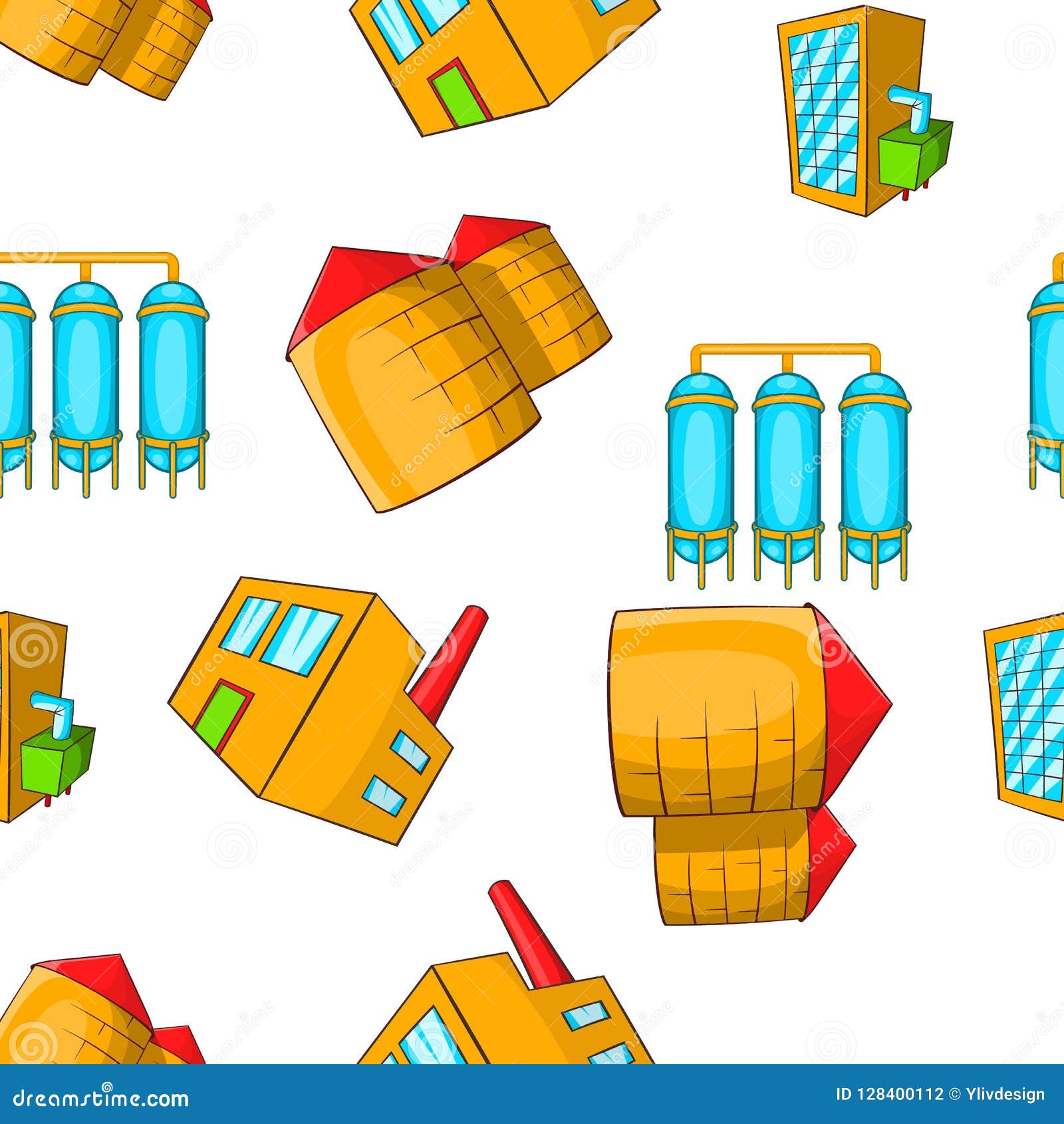 Production Pattern, Cartoon Style Stock Illustration - Illustration of ...