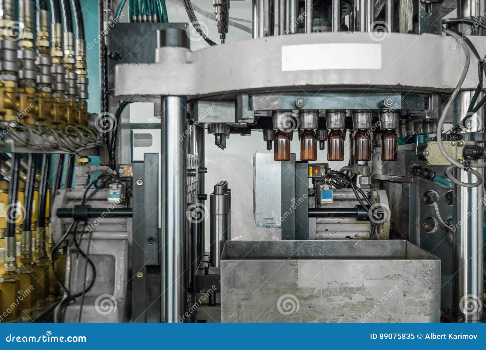 Production of PET preforms stock image. Image of form - 89075835