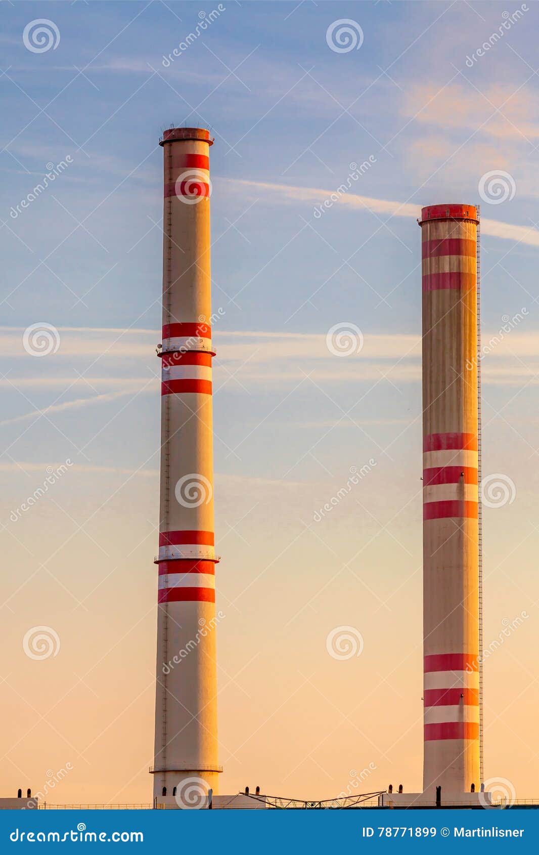 Production Plant Two Big Chimneys Stock Photos - Free & Royalty-Free ...