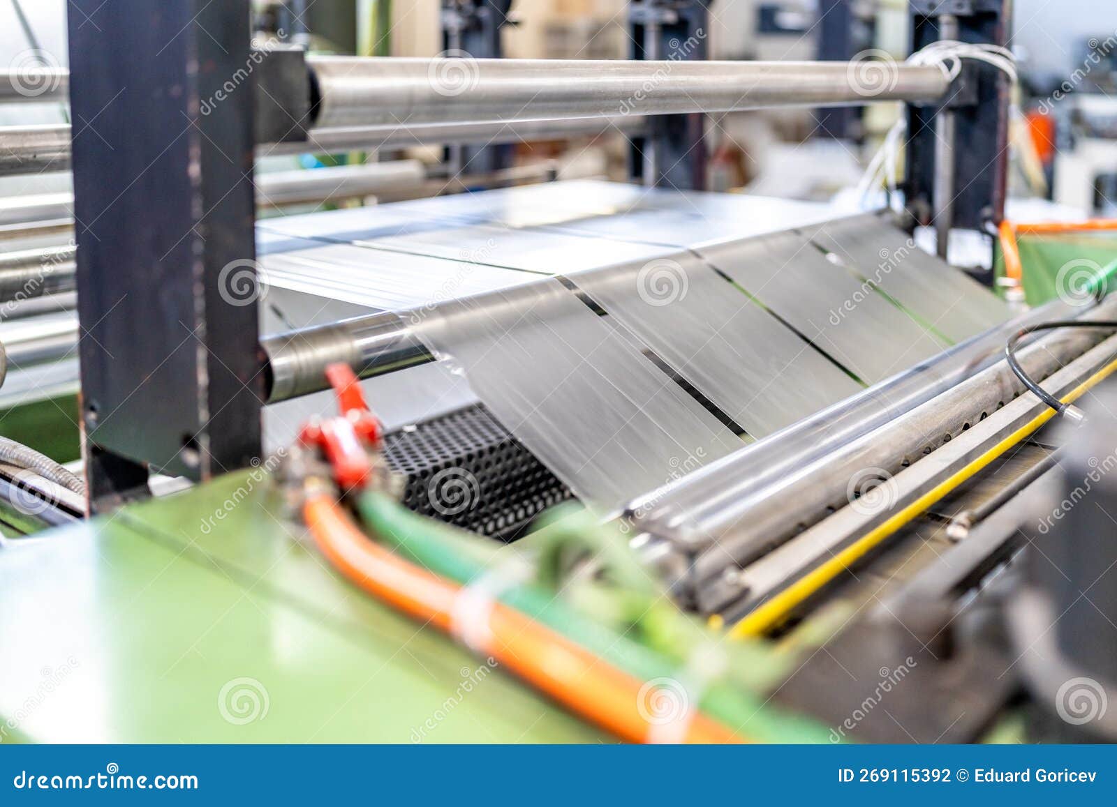 Production of Plastic Bags in the Factory Stock Photo - Image of ...