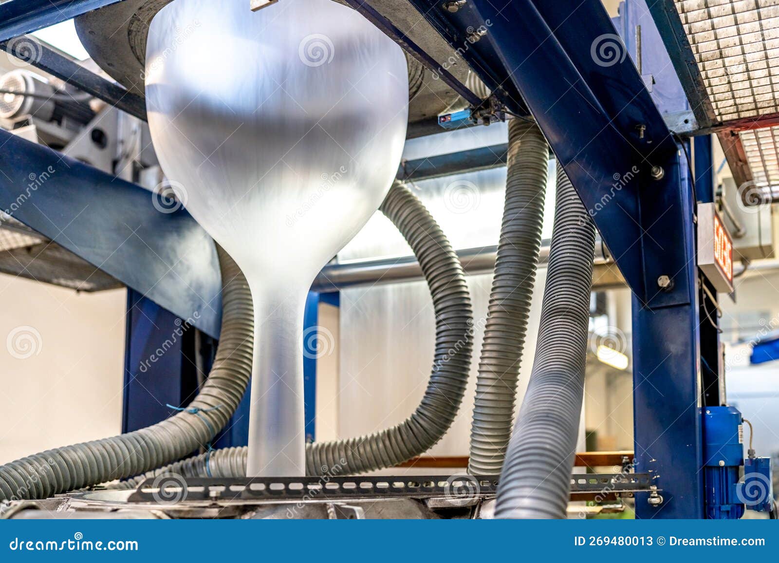 Production of Plastic Bags in the Factory Stock Image - Image of film ...