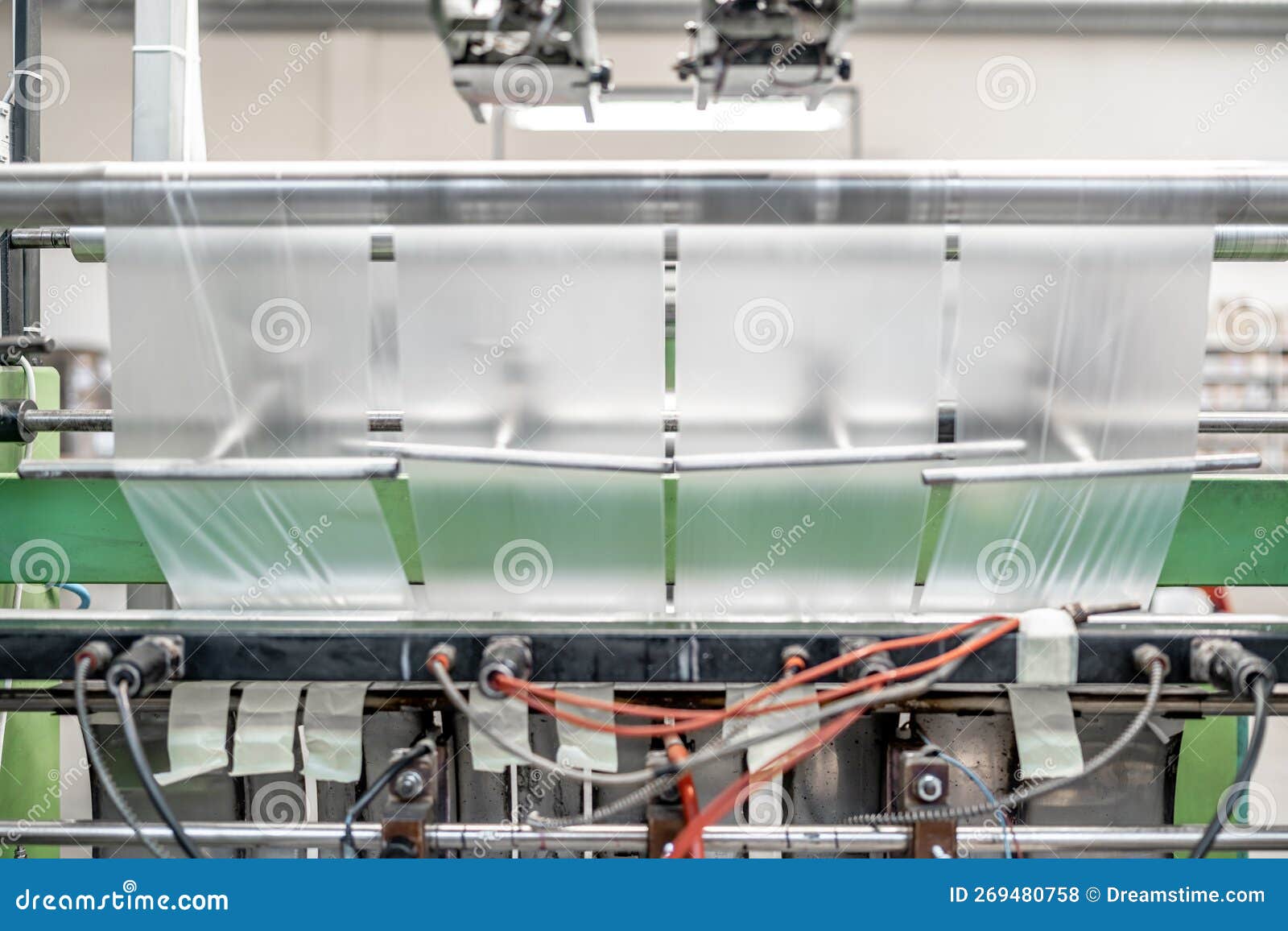 Production of Plastic Bags in the Factory Stock Photo - Image of ...