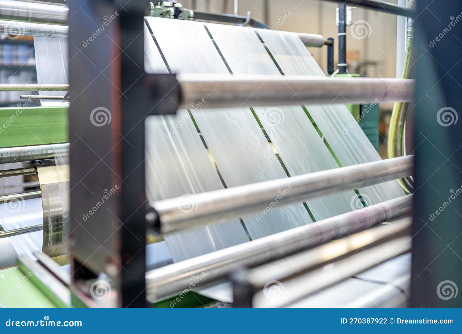 Production of Plastic Bags and Packaging on Machines in the Factory ...