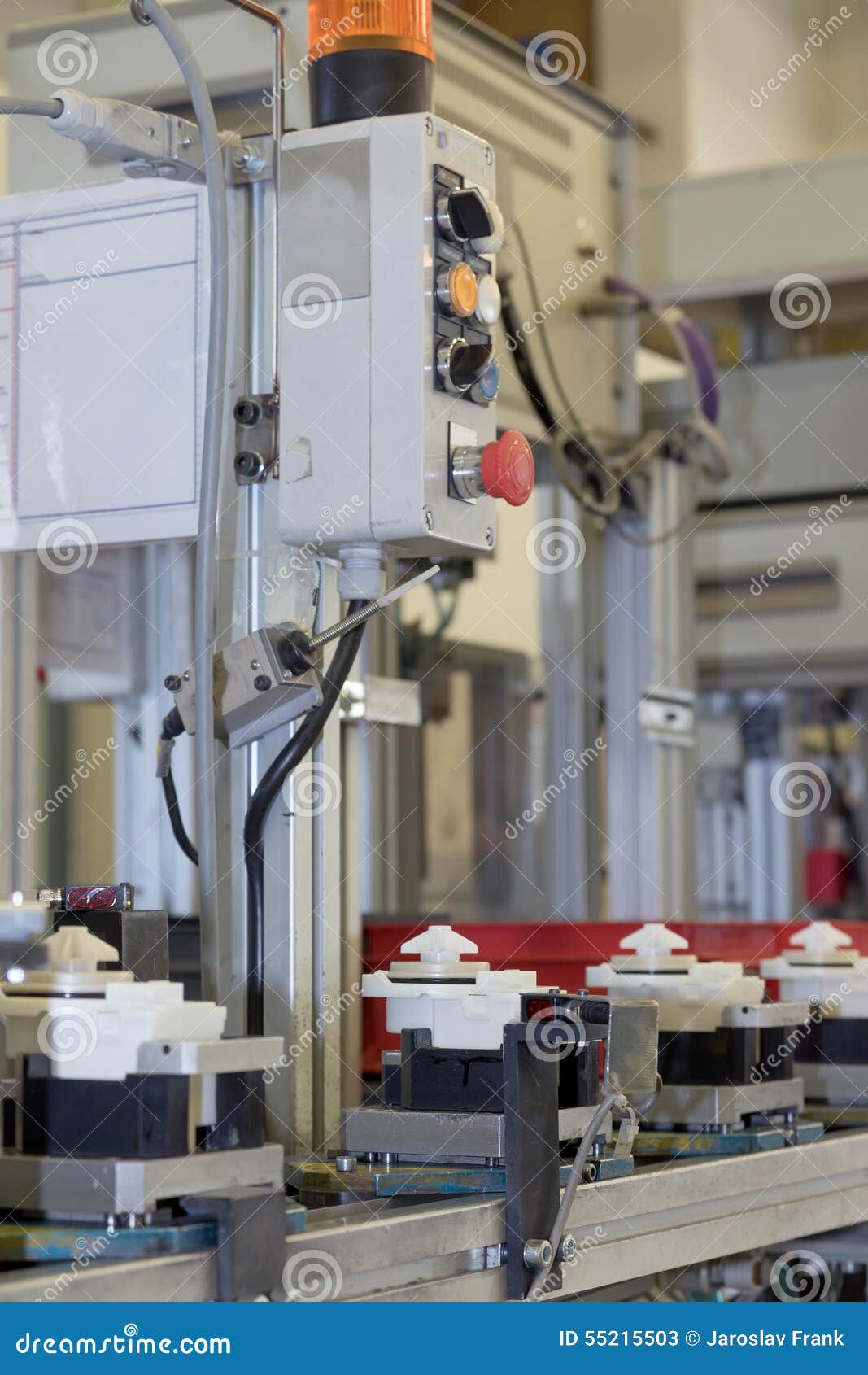 Production of Plastic Components Stock Image - Image of metal, button ...