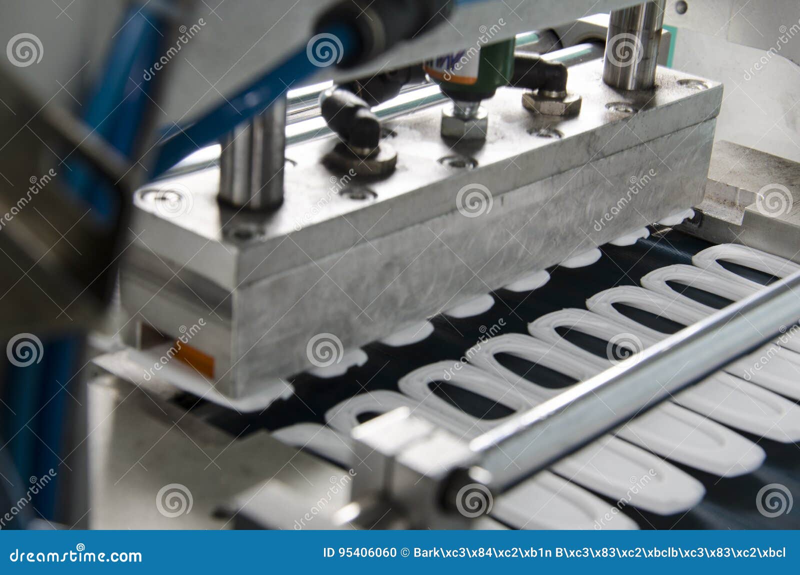 Production of Plastic Juice Box Cover Stock Photo - Image of line ...