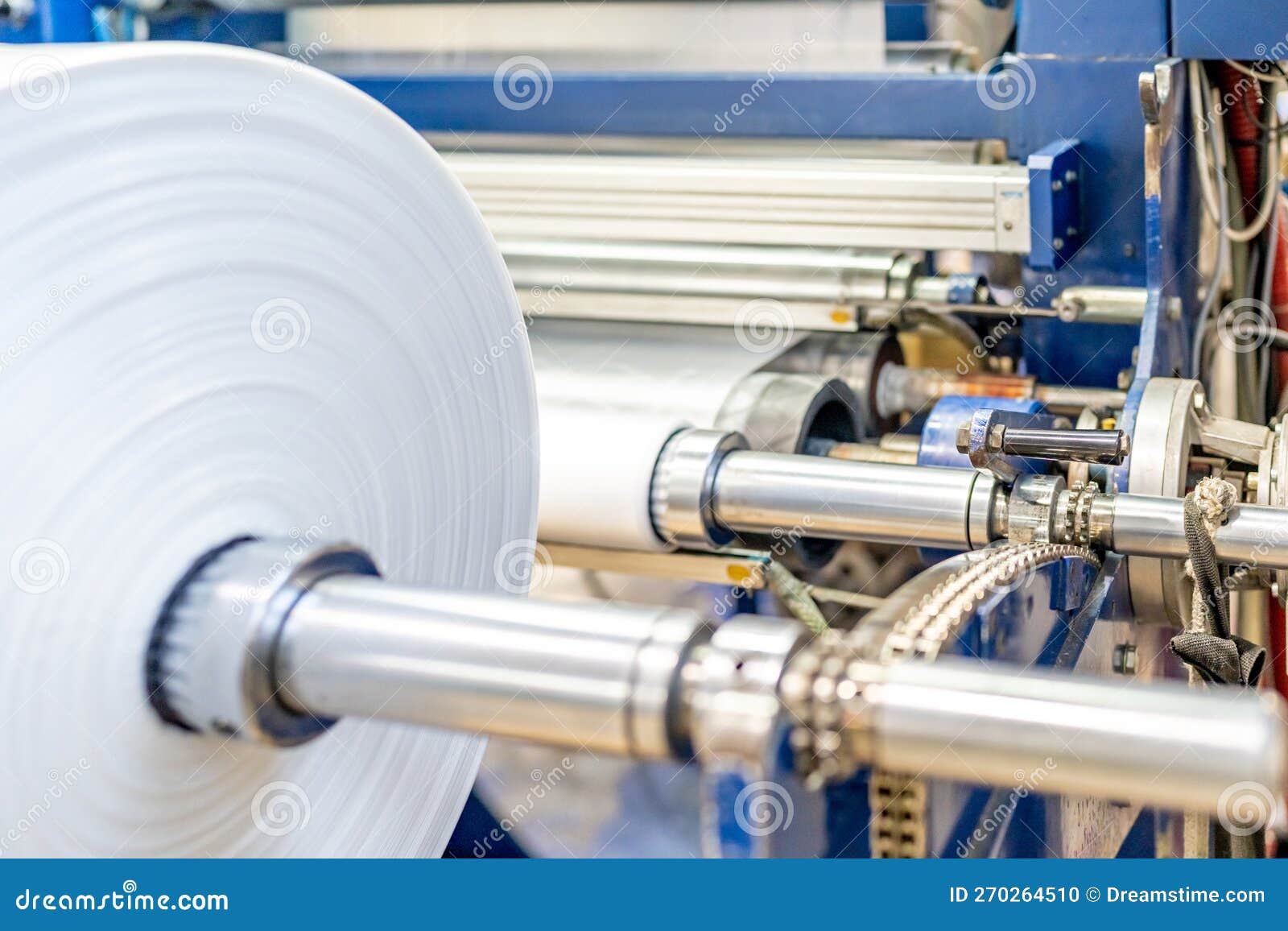Production of Plastic Packaging in a Factory on an Automated Line Stock ...