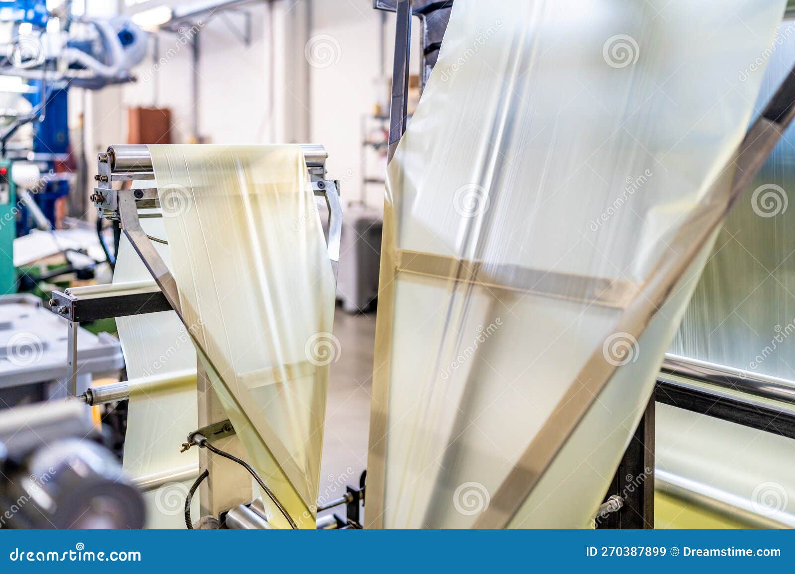 Production of Plastic Packaging Materials in the Factory Stock Image ...