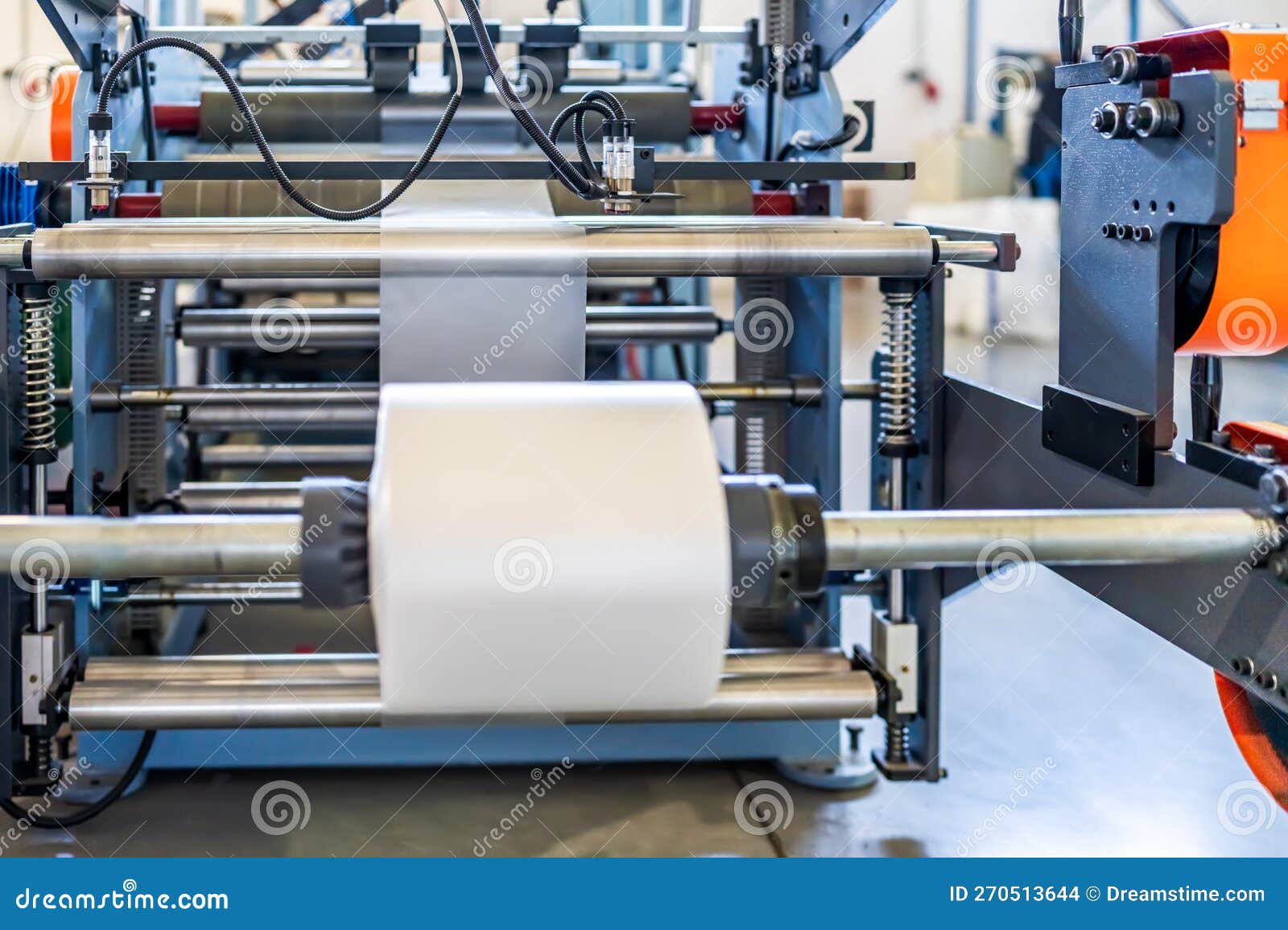 Production of Plastic Packaging Materials in the Factory Stock Photo ...