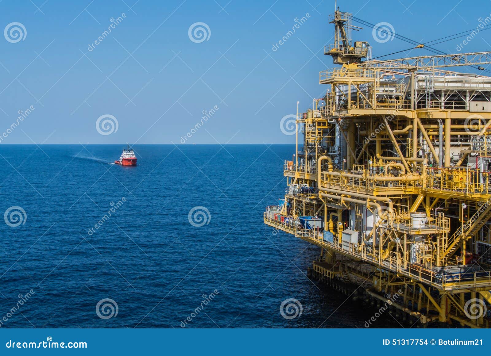 Production platform stock photo. Image of boat, energy - 51317754