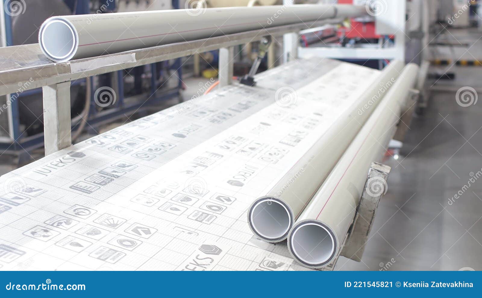 Manufacturing of Polypropylene Pipes PP at the Factory Using Equipment ...