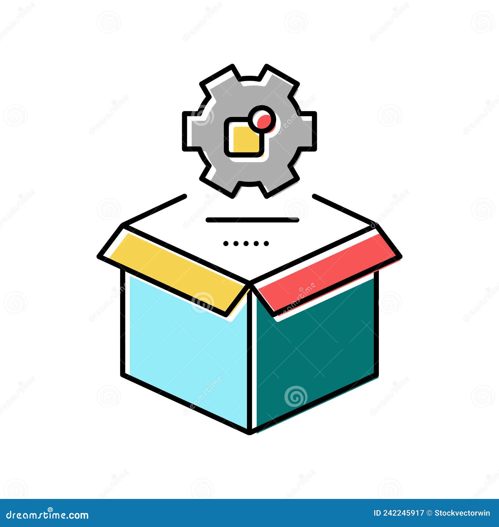 Production Process Color Icon Vector Illustration Stock Vector ...