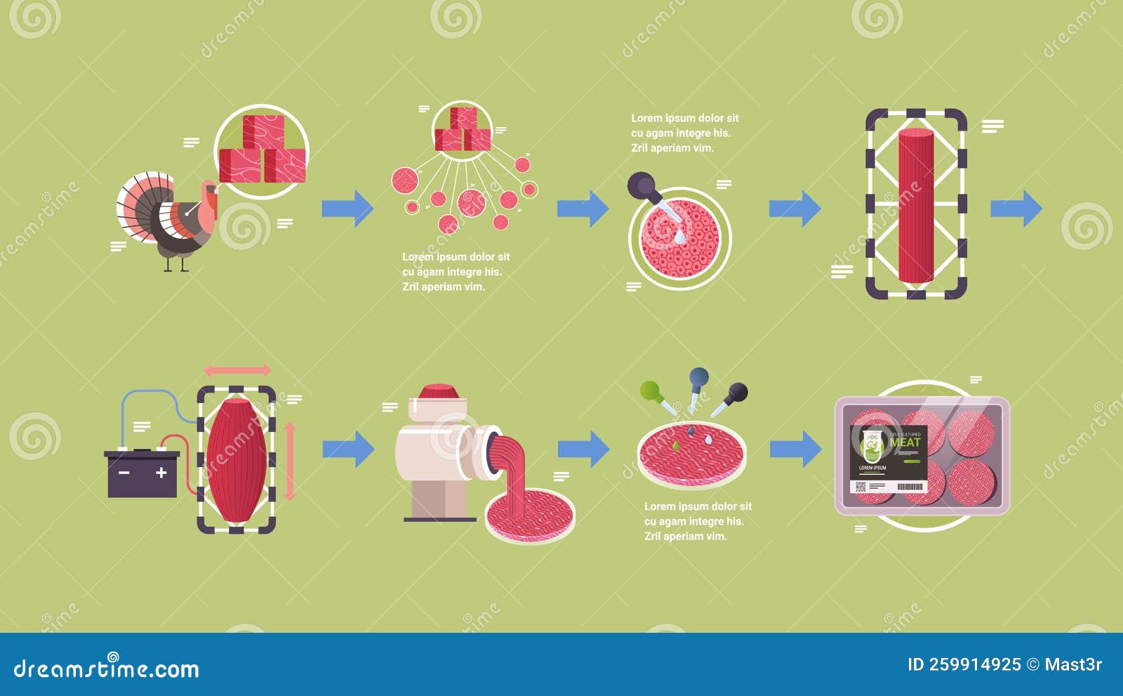 Production Process Cultured Red Raw Meat Made from Animal Cells ...