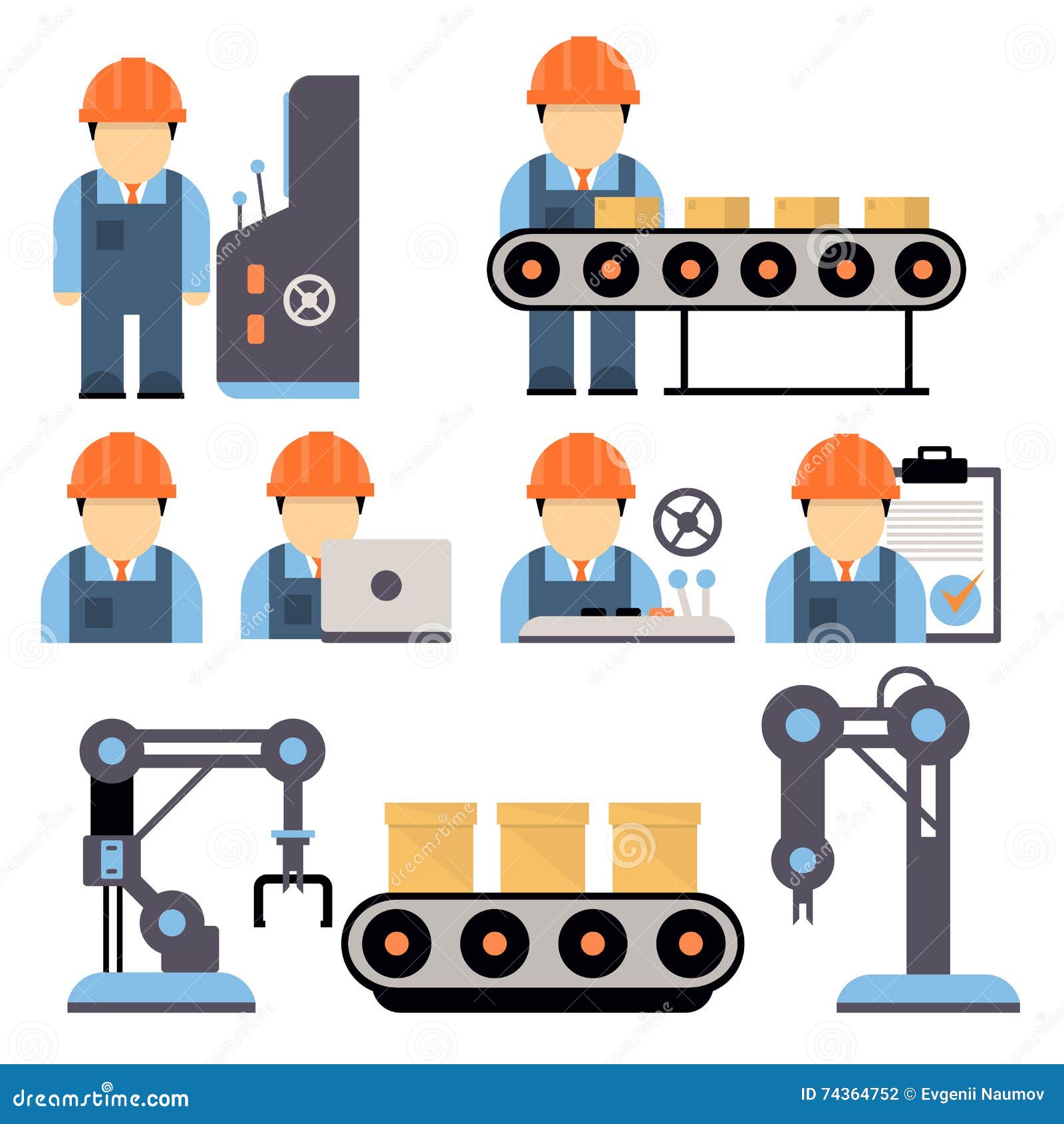 Production Process Illustration Stock Illustration - Illustration of ...