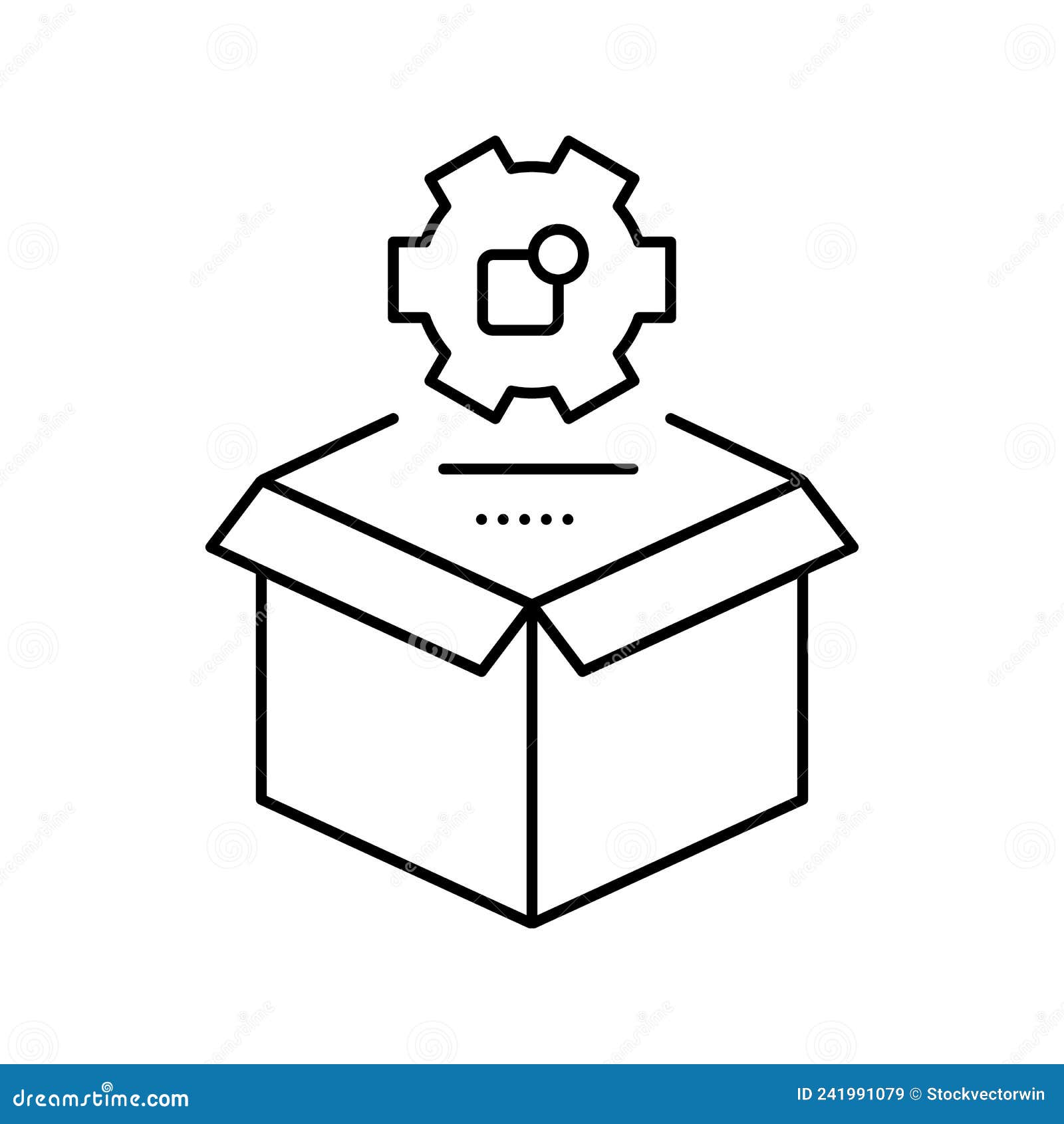 Production Process Line Icon Vector Illustration Stock Vector ...