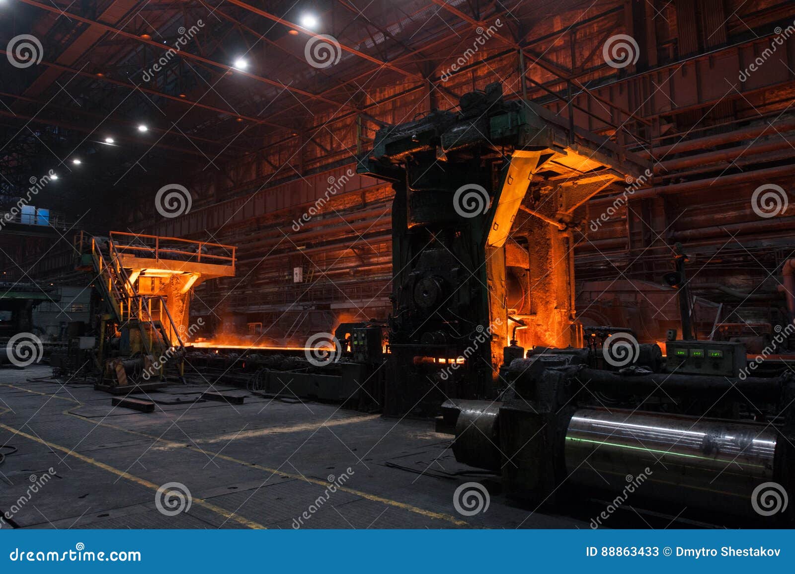 The Production Process in the Rolling Mill Stock Image - Image of form ...