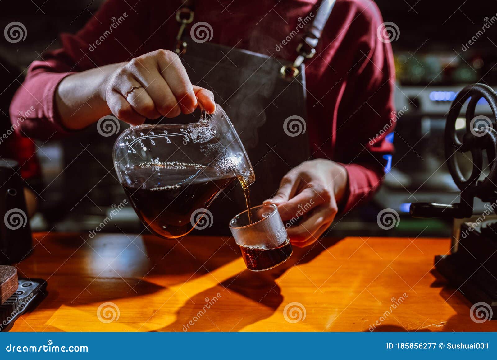 Production Process and Technology of Hand Made Coffee Stock Image ...