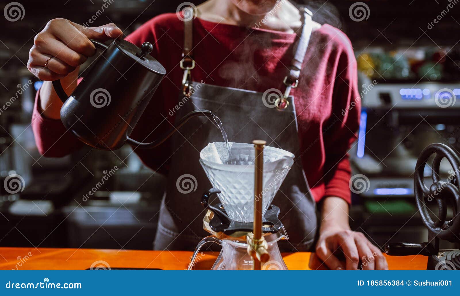 Production Process and Technology of Hand Made Coffee Stock Photo ...