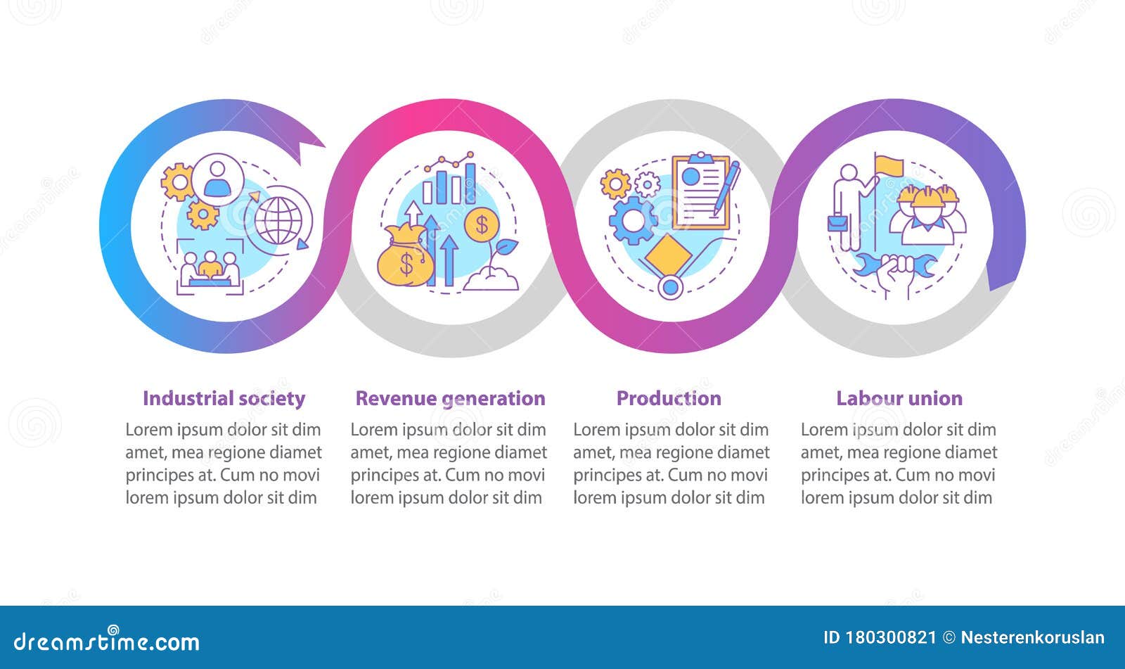 Production Process Vector Infographic Template. Business Presentation ...