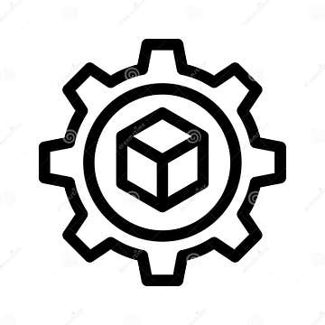 Production Process Vector Line Icon Stock Vector - Illustration of ...