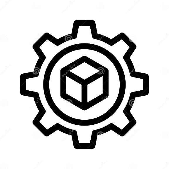 Production Process Vector Line Icon Stock Vector - Illustration of ...