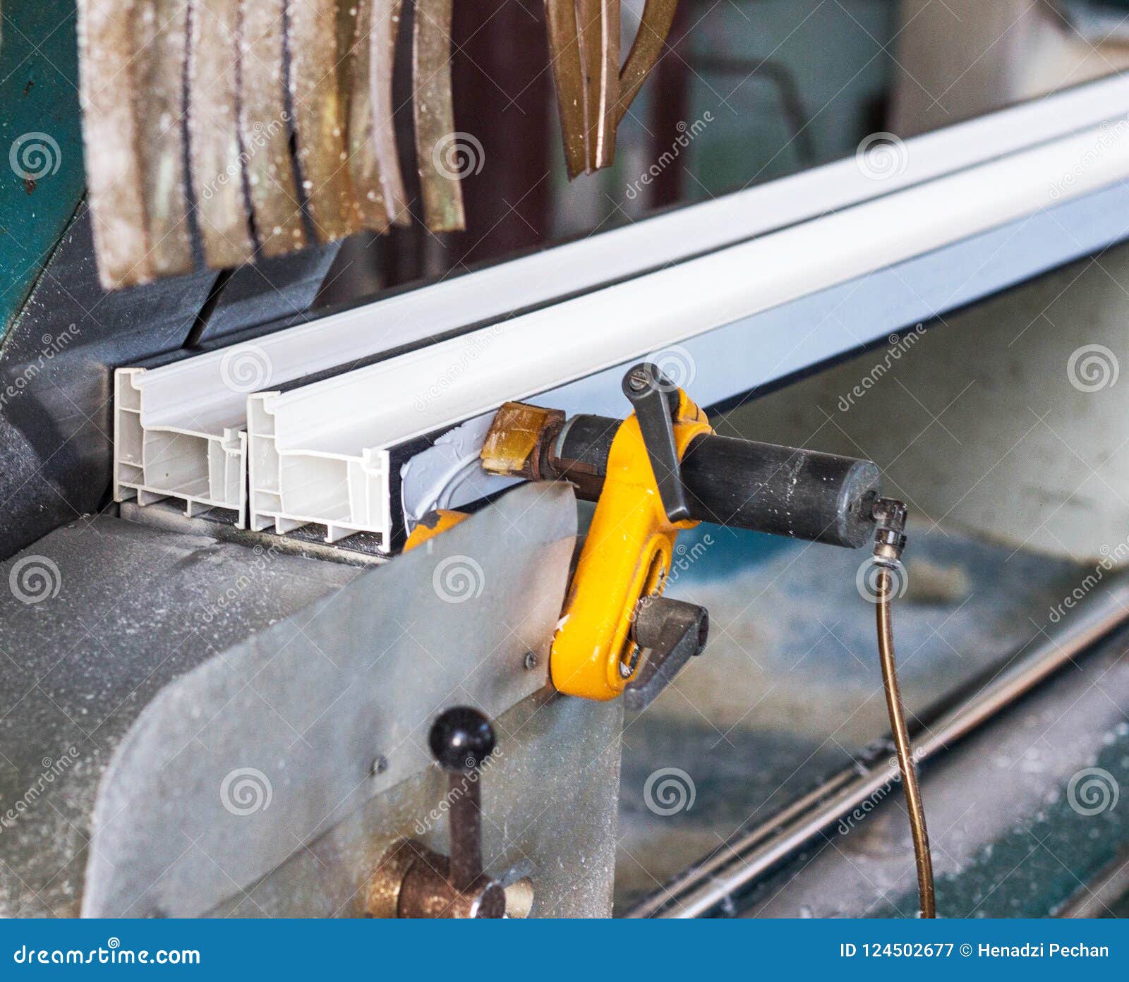 Production of PVC Windows, a Section of PVC Plastic Profile on the ...