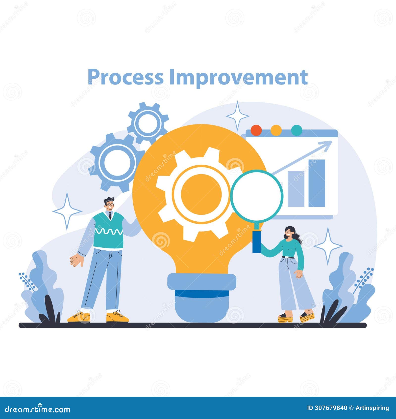 Production and Quality Concept. Flat Vector Illustration. Stock Vector ...