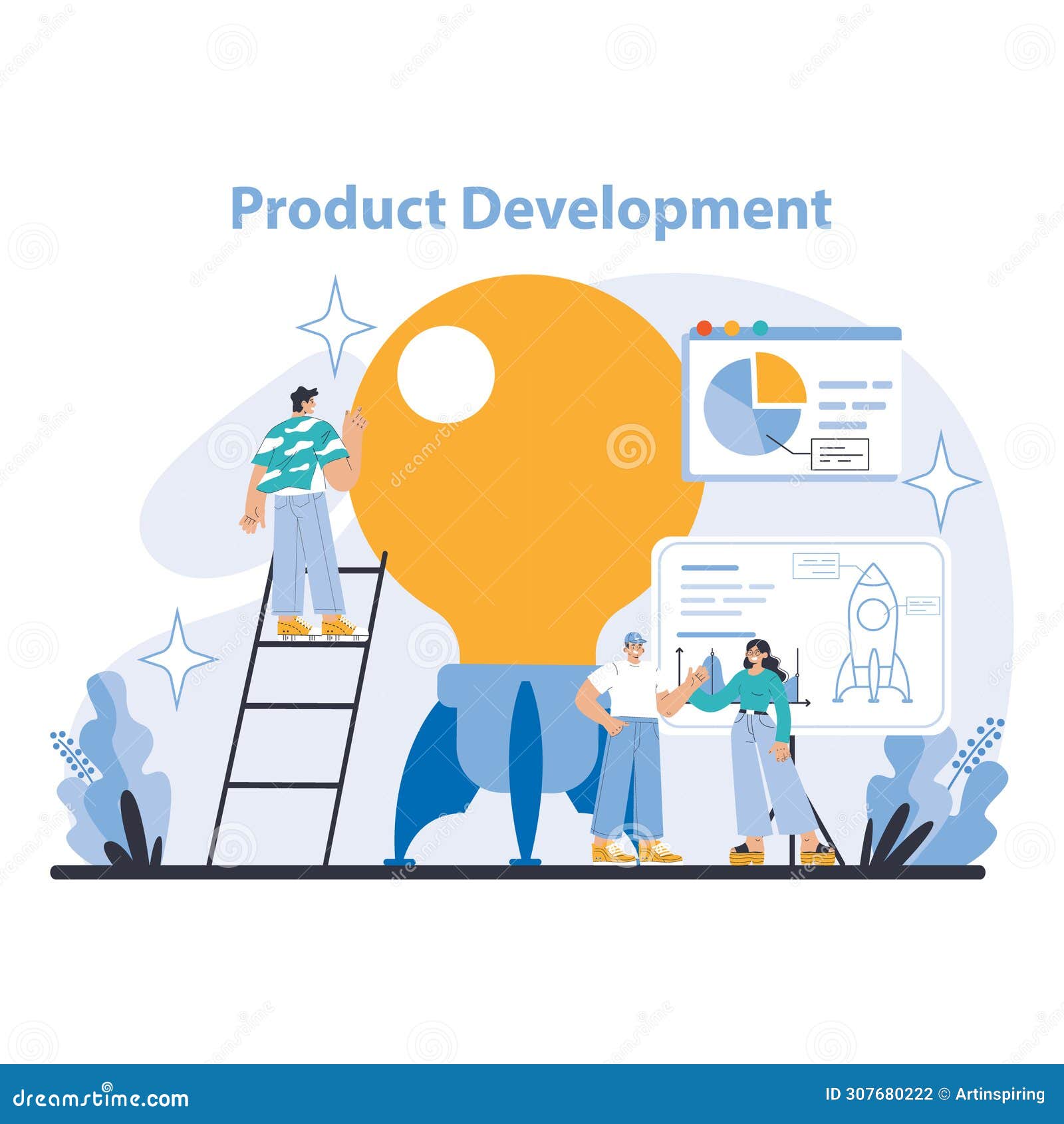 Production and Quality Concept. Flat Vector Illustration. Stock Vector ...
