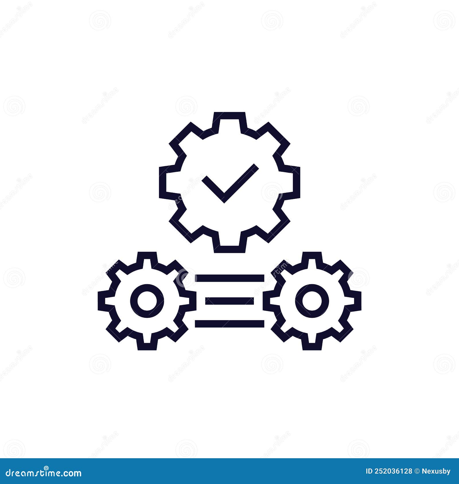 Production and Quality Control Line Icon Stock Vector - Illustration of ...