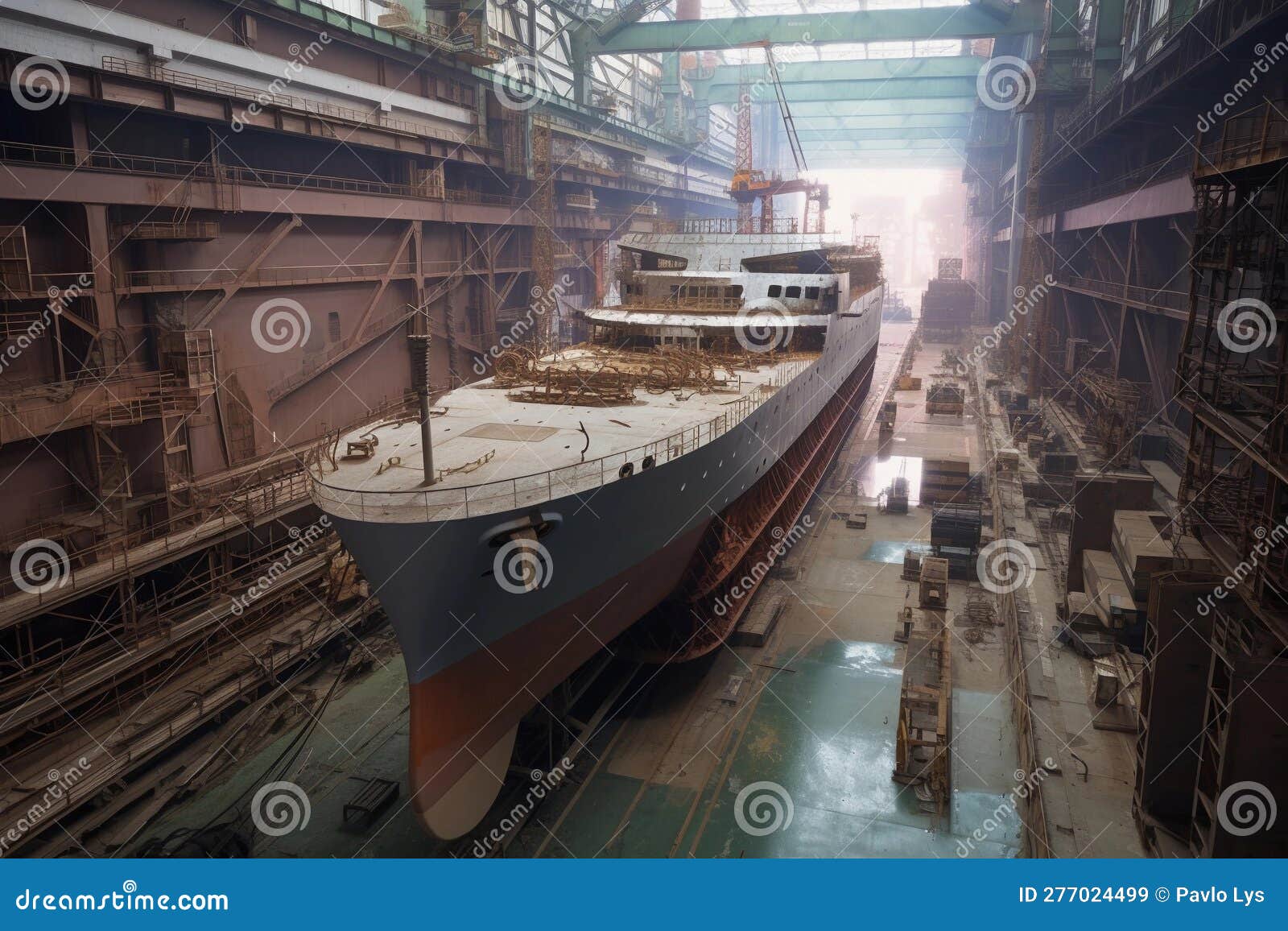 Production of Ships and Boats at the Factory. AI Generated Stock ...