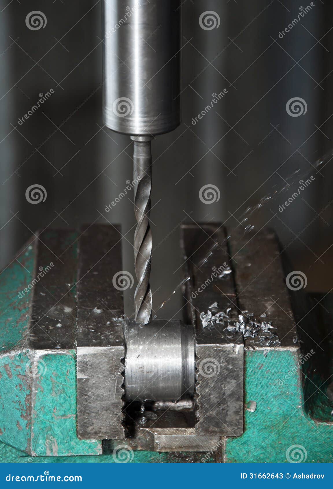 Production Site, the Drilling Machine in Work Stock Image - Image of ...