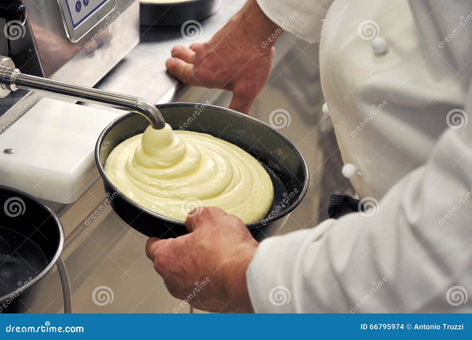 Production of sponge cake stock photo. Image of baker - 66795974