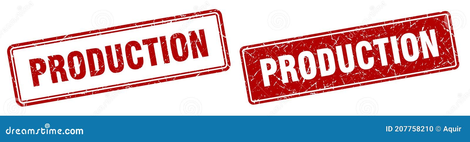 Production Stamp Set. Production Square Grunge Sign Stock Vector ...